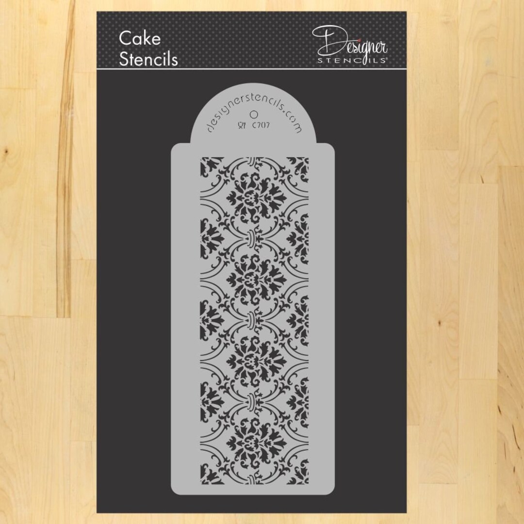 Royal Damask Cake Stencil Damask Pattern Cake Stencil Wedding Cake ...