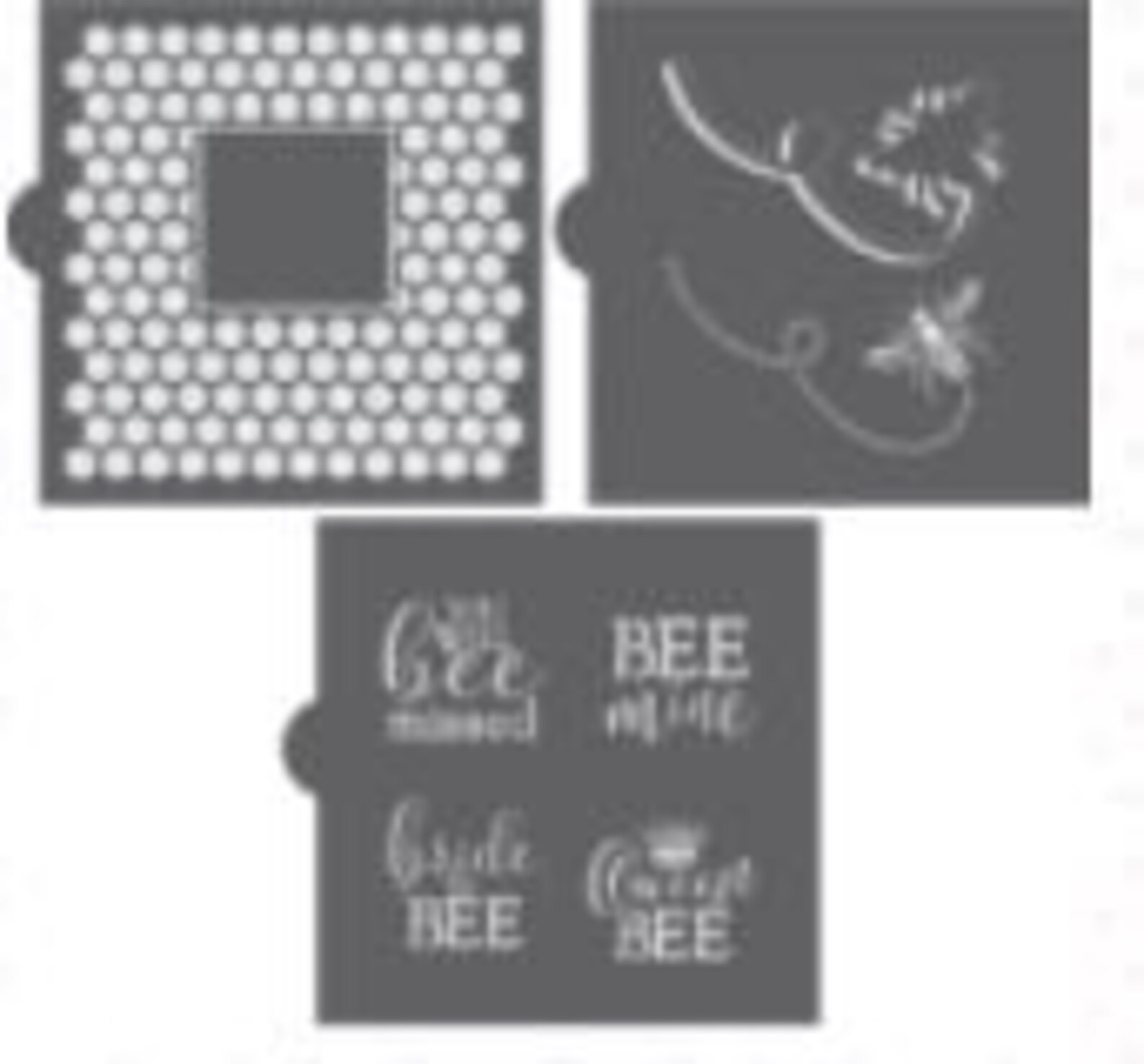 Bee Messages and Frame Cookie Stencil Set | Etsy
