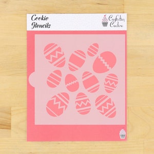 Easter Eggs Background Cookie Stencil | Easter Cookie Stencil | Easter Craft Stencil | DIY ...