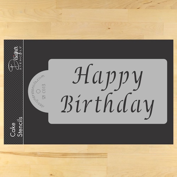 Happy Birthday Cake Stencils - Etsy