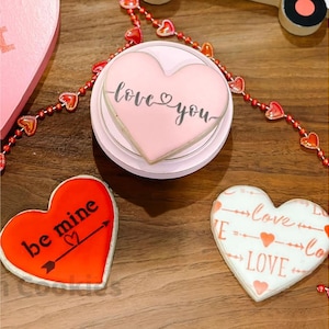 Love Script Cookie Stencil | Valentine's Cookie Stencil | DIY Valentine ...