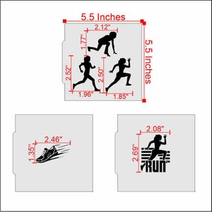 Female Runner Cookie Stencil Set | Running Stencils | Cookies for ...