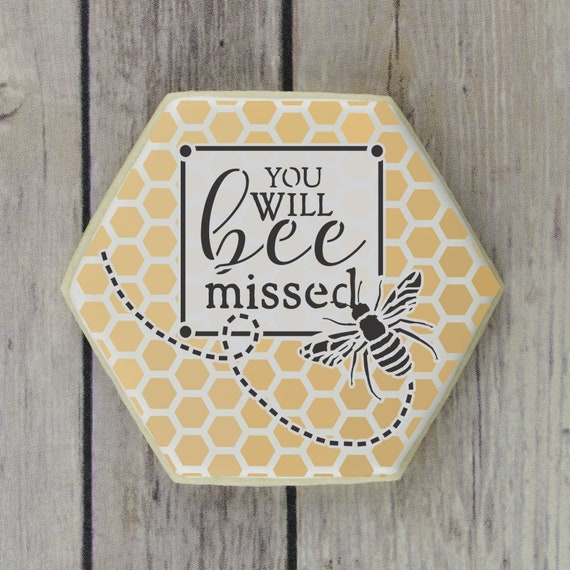 Bee Messages and Frame Cookie Stencil Set | Etsy