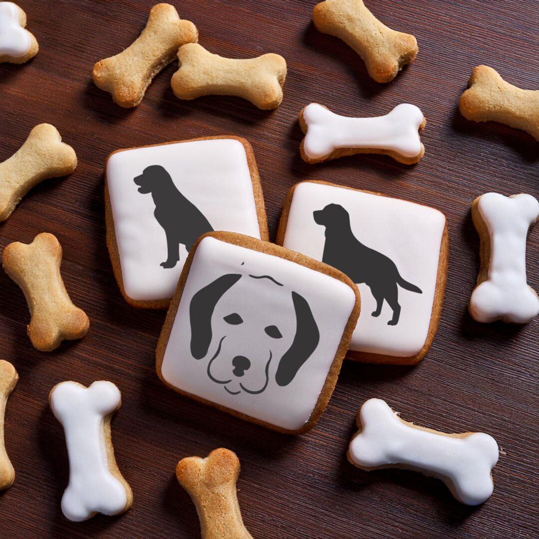 I Love My Lab Cookie Stencil | Dog Cookie Stencil | Labrador Cookie ...