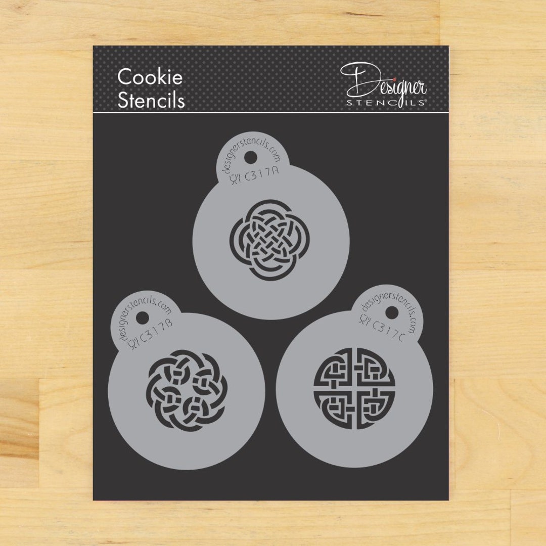 Celtic Knots Round Cookie Stencil Set by Designer Stencils St. Patrick ...