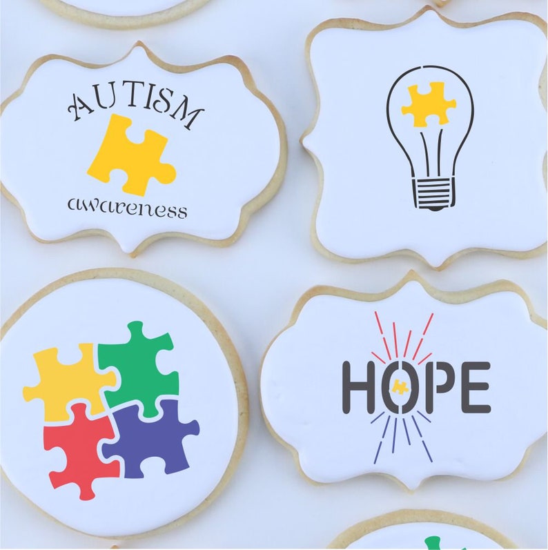 Autism Awareness Cookie Stencil - Etsy