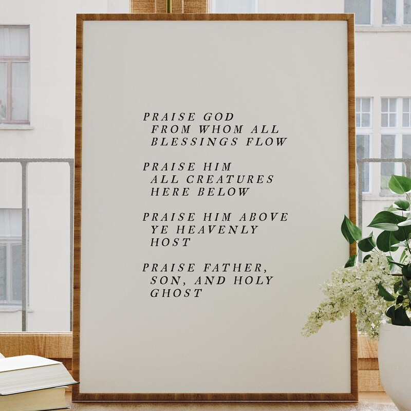 Doxology Print - Etsy