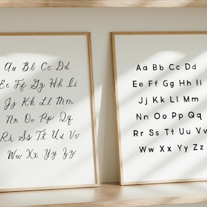 Classic Cursive Alphabet Poster, Script ABC Chart, School Room Alphabet ...