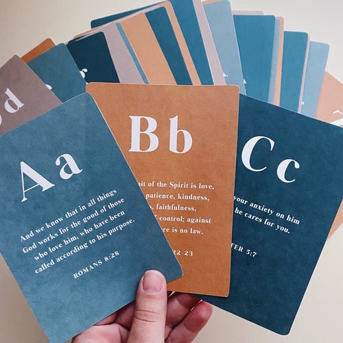 Alphabet Scripture Cards Printable Bible Verse Cards Bible - Etsy