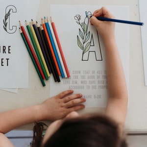 ABC Bible Verse Coloring Pages, Homeschool Printables, Scripture ...