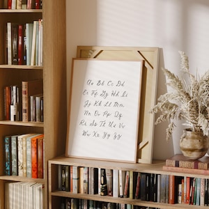 Classic Cursive Alphabet Poster, Script ABC Chart, School Room Alphabet ...