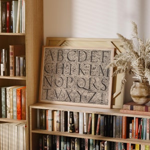 Vintage Alphabet Art, Old School ABC Chart, Vintage School Art, Vintage ...