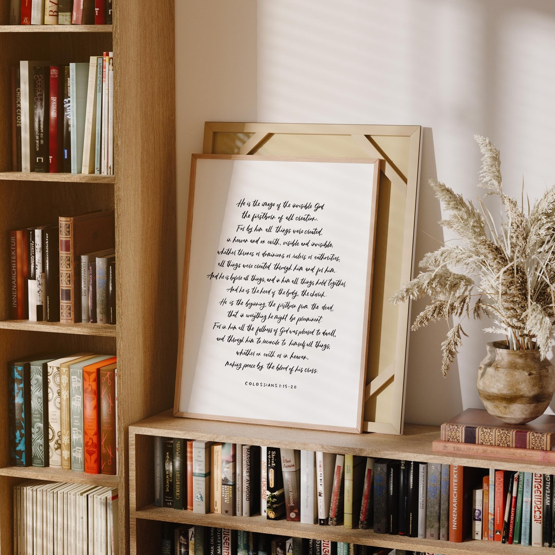 Colossians 1, Scripture Wall Art, Bible Verse Art Print, Description of ...