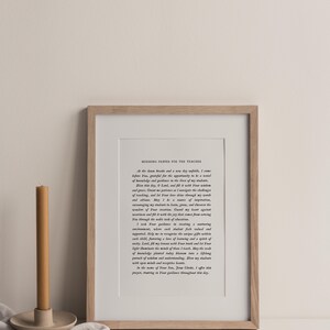 Gift for Teacher, a Prayer for the Teacher, Morning Prayer for ...