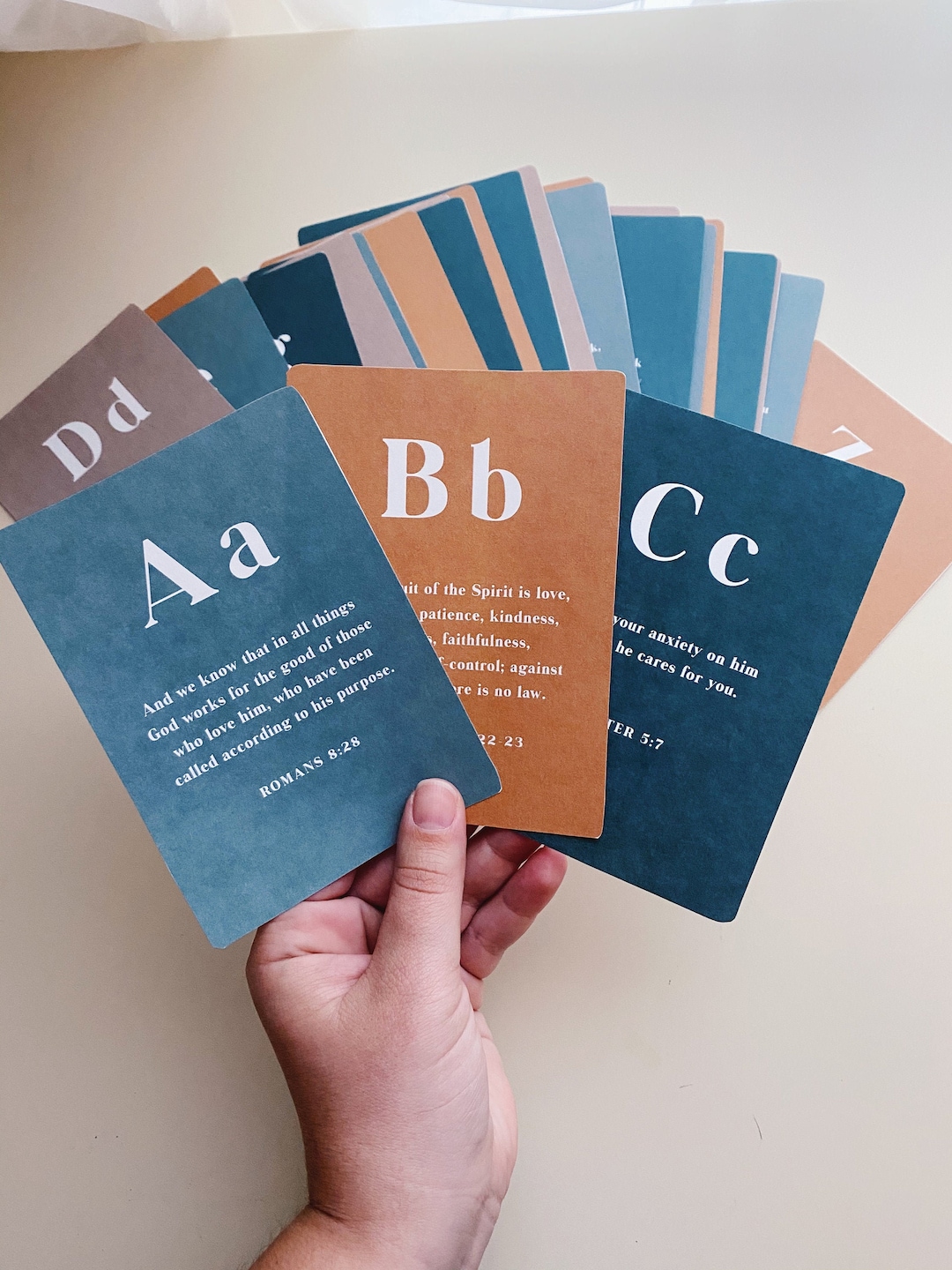 Alphabet Scripture Cards, Printable Bible Verse Cards, Bible Verse ABC ...