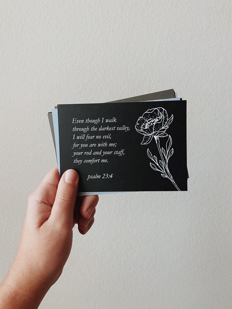 Bible Verse Cards Psalm 23 Bible Verse Set Scripture Memory - Etsy