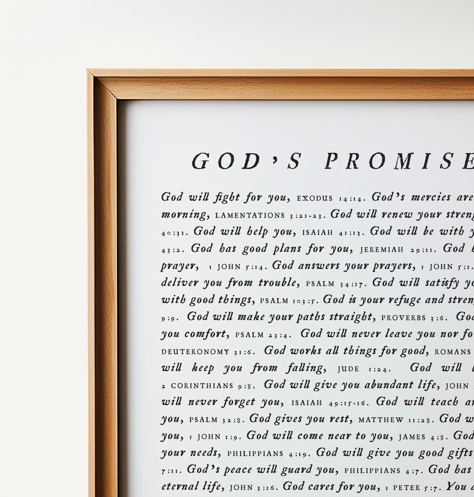 The Promises of God, Christian Art Print, Bible Art, God's Character ...