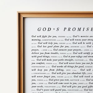The Promises of God, Christian Art Print, Bible Art, God's Character ...