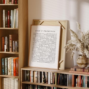 The Promises of God, Christian Art Print, Bible Art, God's Character ...