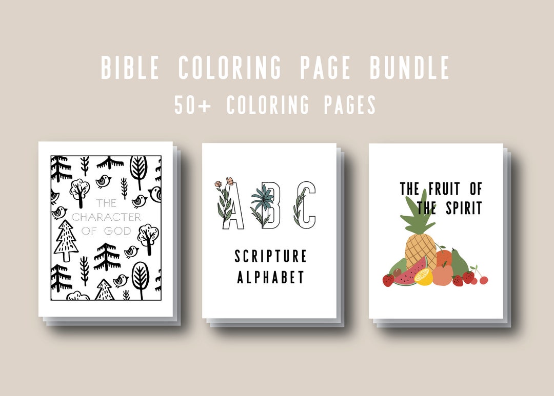 Printable Coloring Pages Bundle, Children's Coloring to Learn the Bible ...