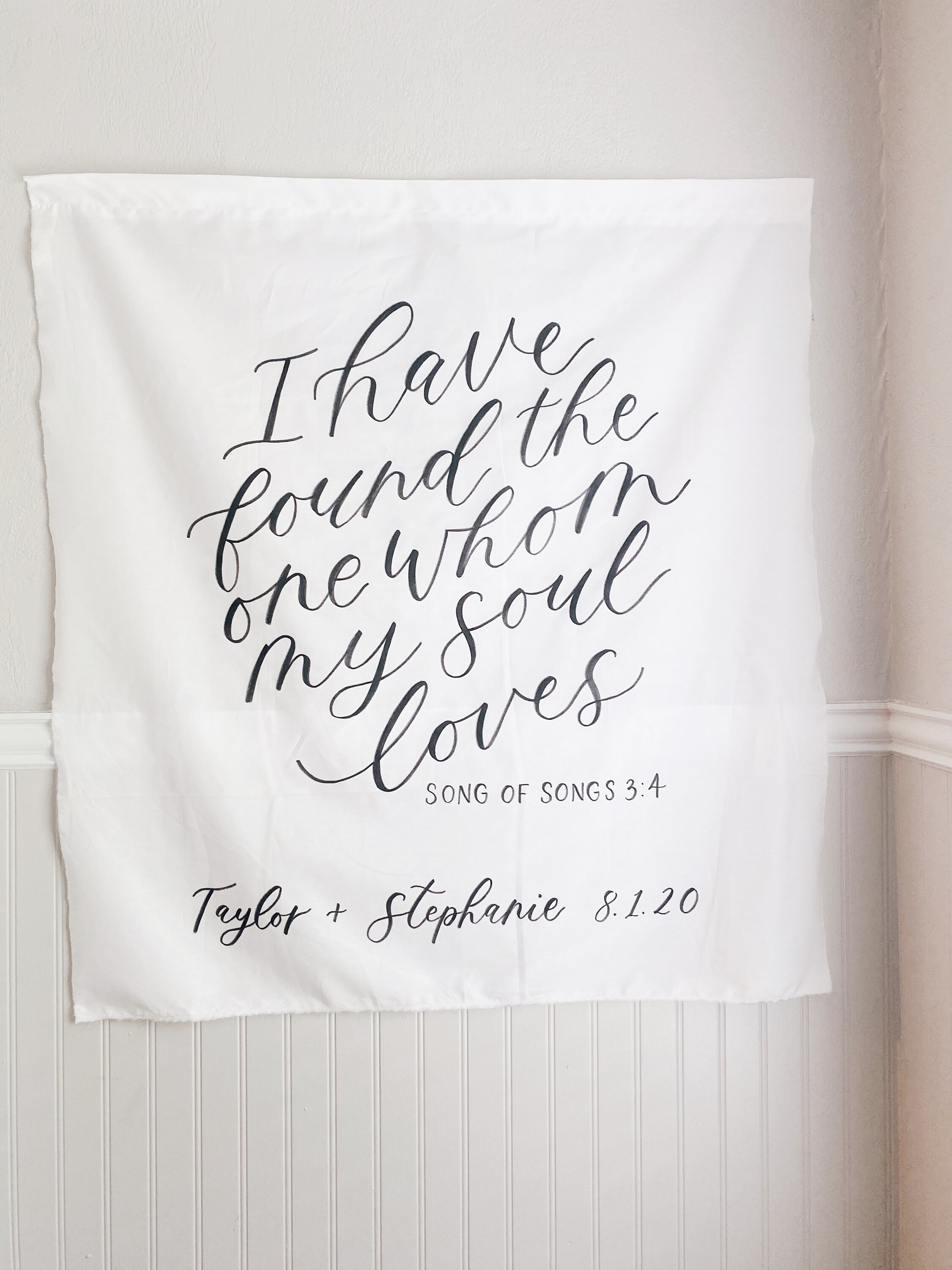 Custom Wedding Tapestry Wedding Sign Custom Calligraphy - Etsy