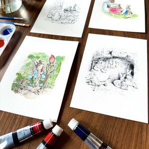 Peter Rabbit Watercolor Set, Craft Kit, Watercolor Craft for Adults and ...