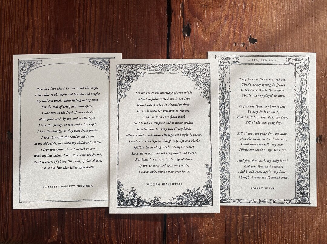 Classic Valentine Poetry Collection, Shakespeare, Robert Burns ...