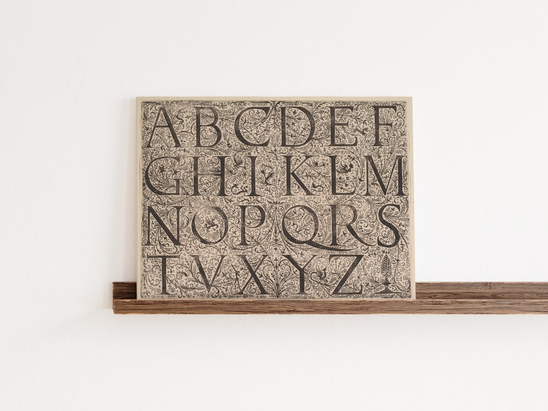 Vintage Alphabet Art, Old School ABC Chart, Vintage School Art, Vintage ...