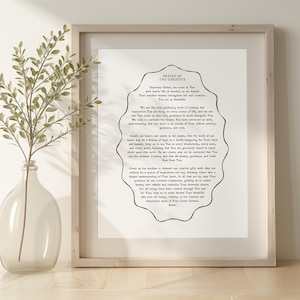 Artist Gift, Artist Prints, Prayer for the Creative Person, Liturgy ...