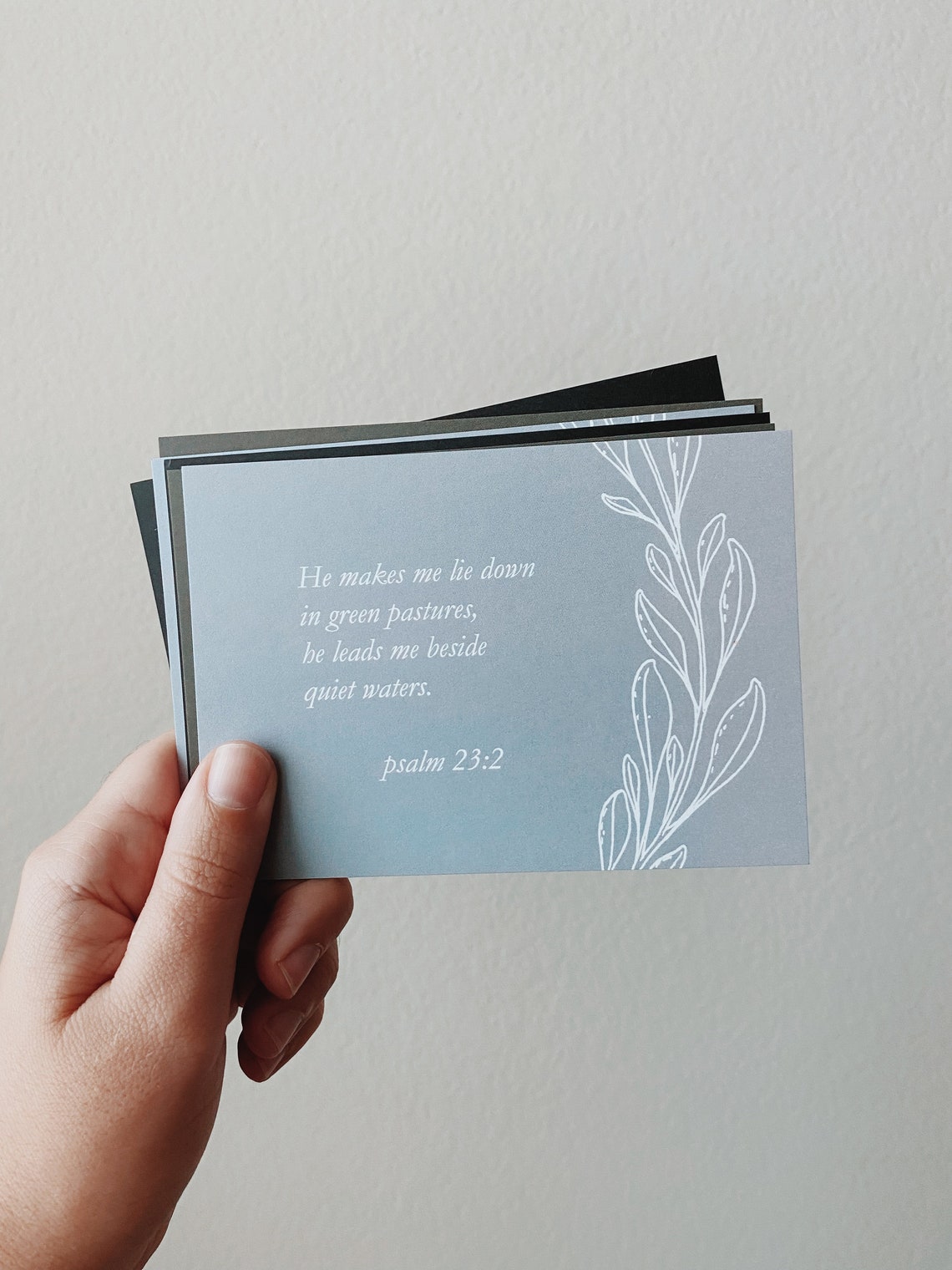 Bible Verse Cards Psalm 23 Bible Verse Set Scripture Memory - Etsy