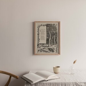 September Poem, Fall Cottagecore Print, Vintage Art, Vintage Poem - Etsy