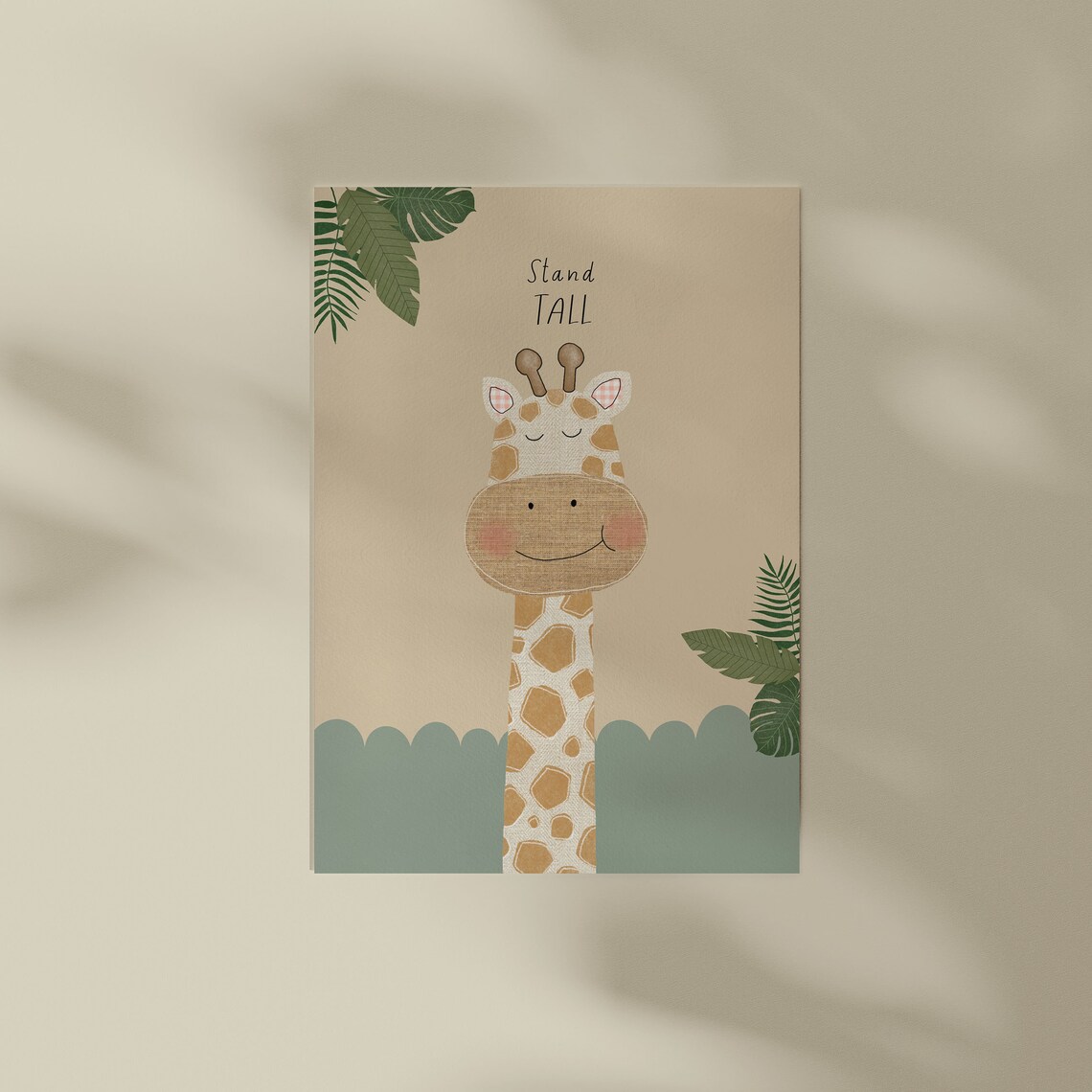 Giraffe Stand Tall Print, Jungle Print, Jungle Themed Nursery Decor - Etsy