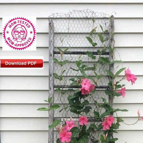 Garden Ladder Plan/climbing Plant Ladder Plan/ladder Plan/wood - Etsy
