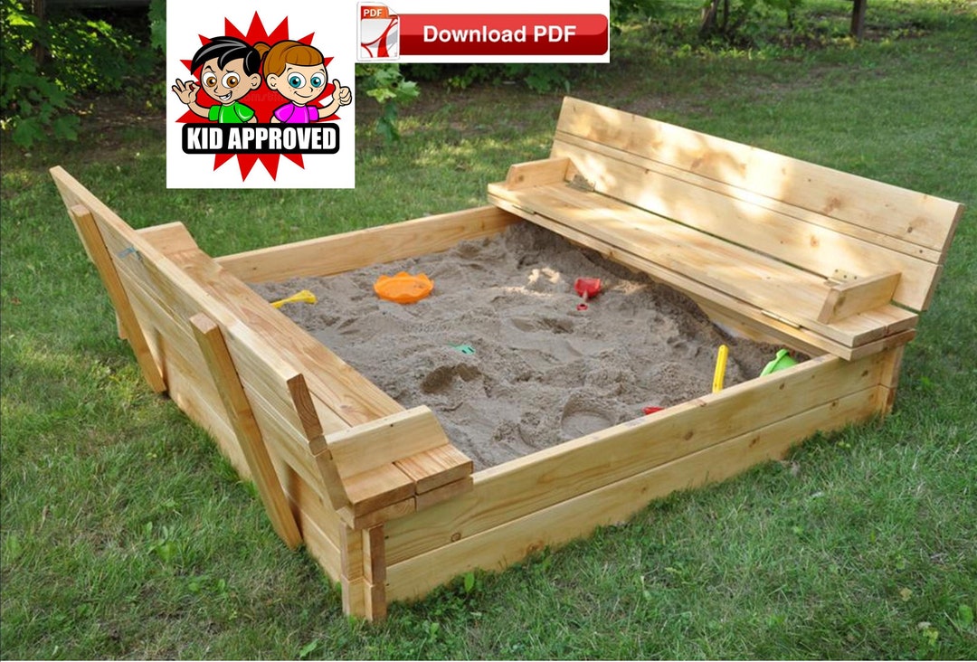 Playground Plan/sandbox Plan/sand Box Plan/sandbox With Bench Plan ...