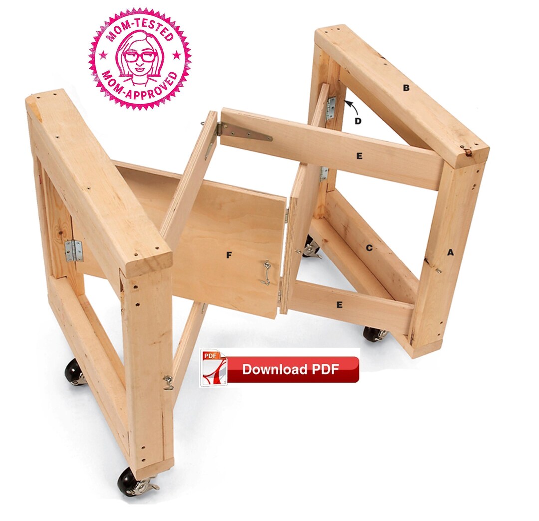 Folding Table Base Plan/folding Craft Table Base Plan/play Table Base ...