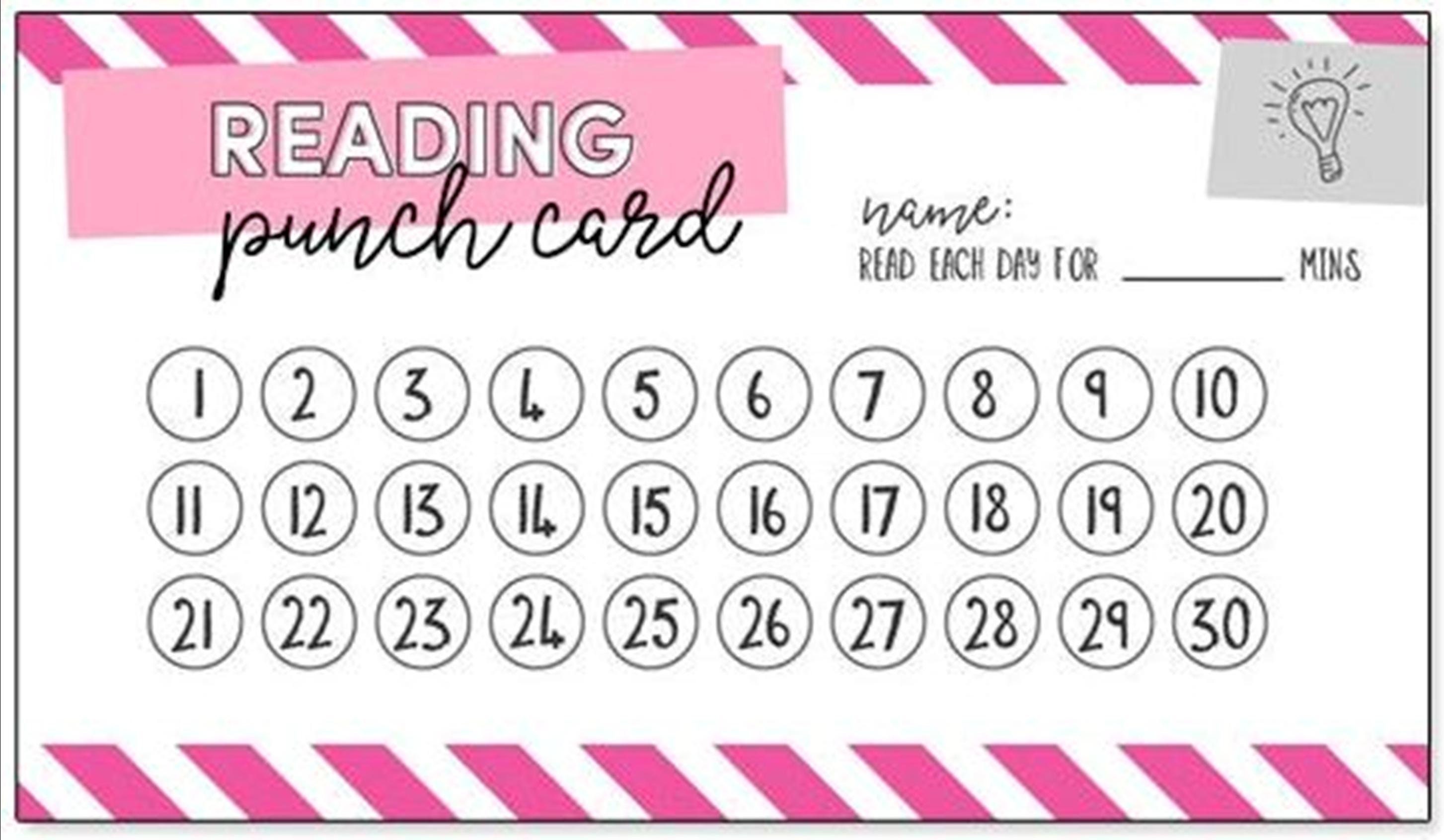 Reading Punch Card Download/reading Punch Card File/21 Reading - Etsy