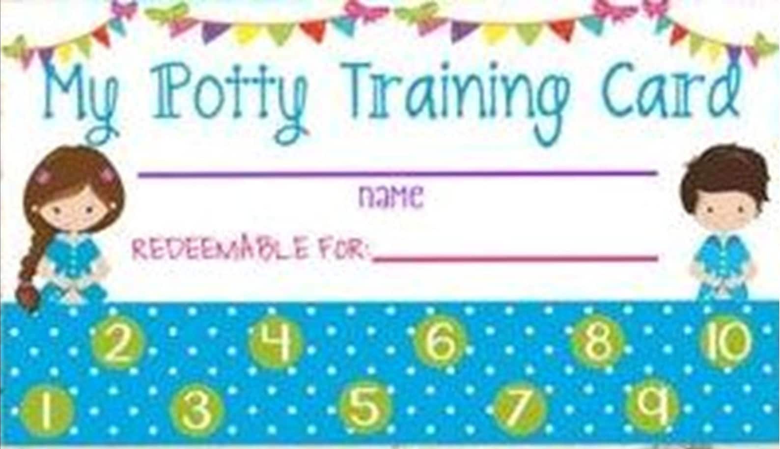 Potty Punch Card Download/potty Training Punch Card - Etsy