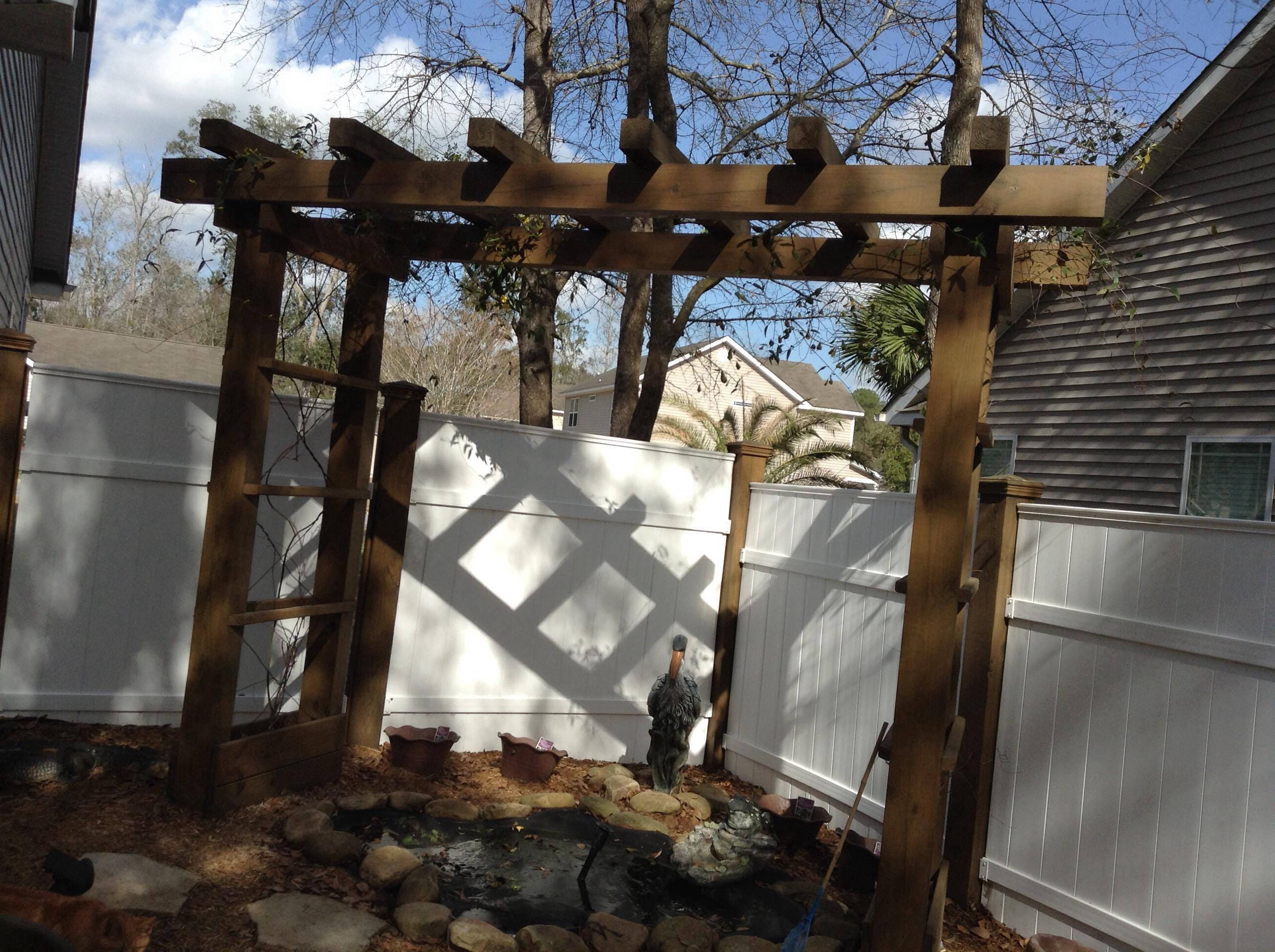 Wood Arbor Plan/trellis Plan/planter Arbor Plan/rose Arbor - Etsy