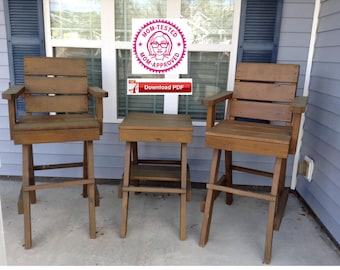 4 Seat Table Plan/high Top Table Plan/tall Picnic Tabel - Etsy Australia