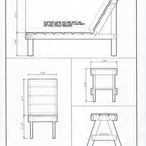Lounger Plan/patio Lounge Plan/wood Lounge Plan/one Piece Lounge Plan ...