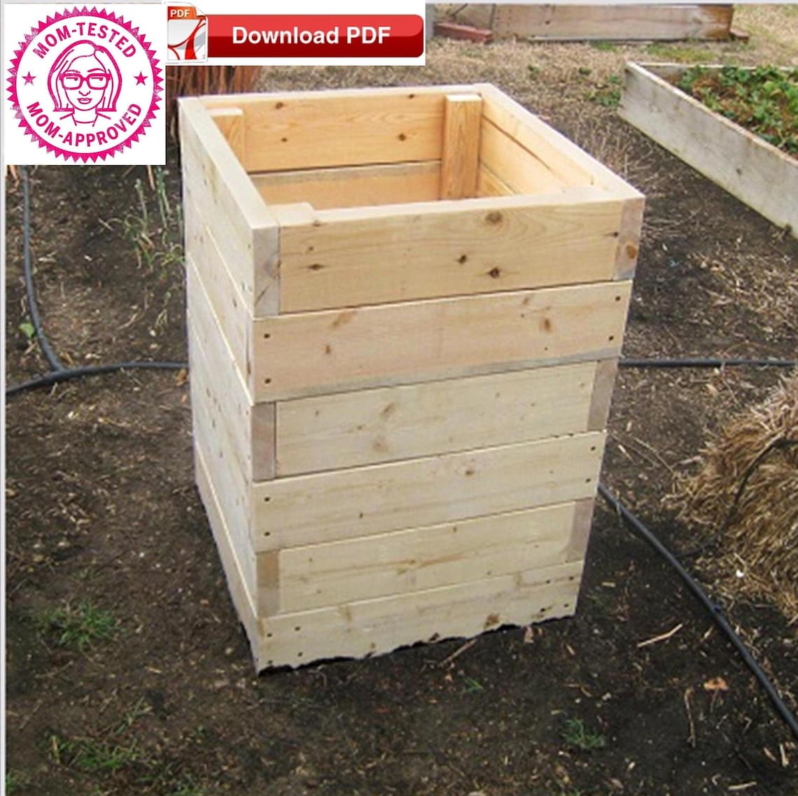 Raised Planter Box Plan/Potato planter box Plan/Organic Raised | Etsy