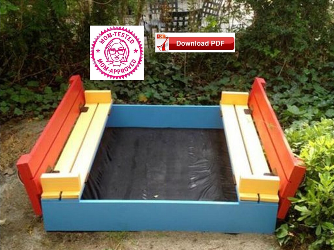 Sand Box Plan/wood Sandbox Plan/playground Equipment Plan/play | Etsy