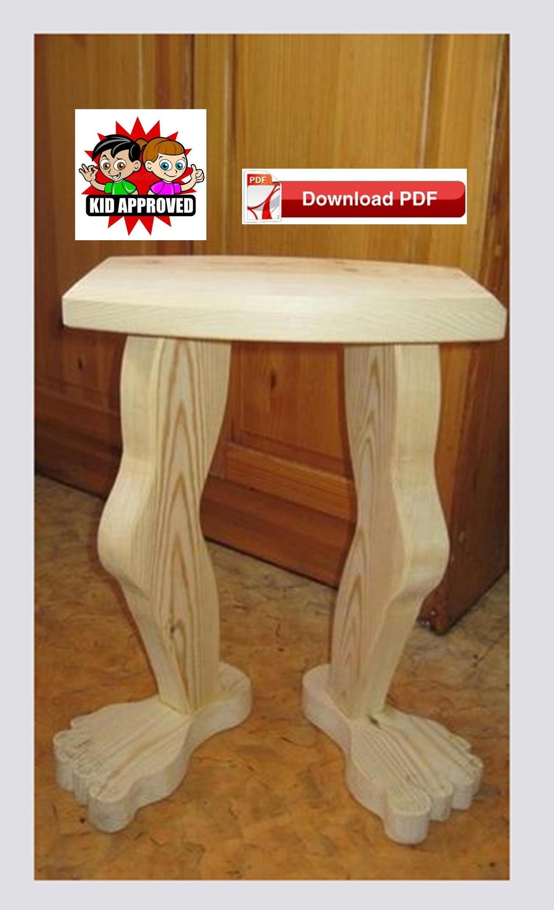 Foot Stool Plan/table Leg Plan/end Table Plan/wood End Table Plan/book ...