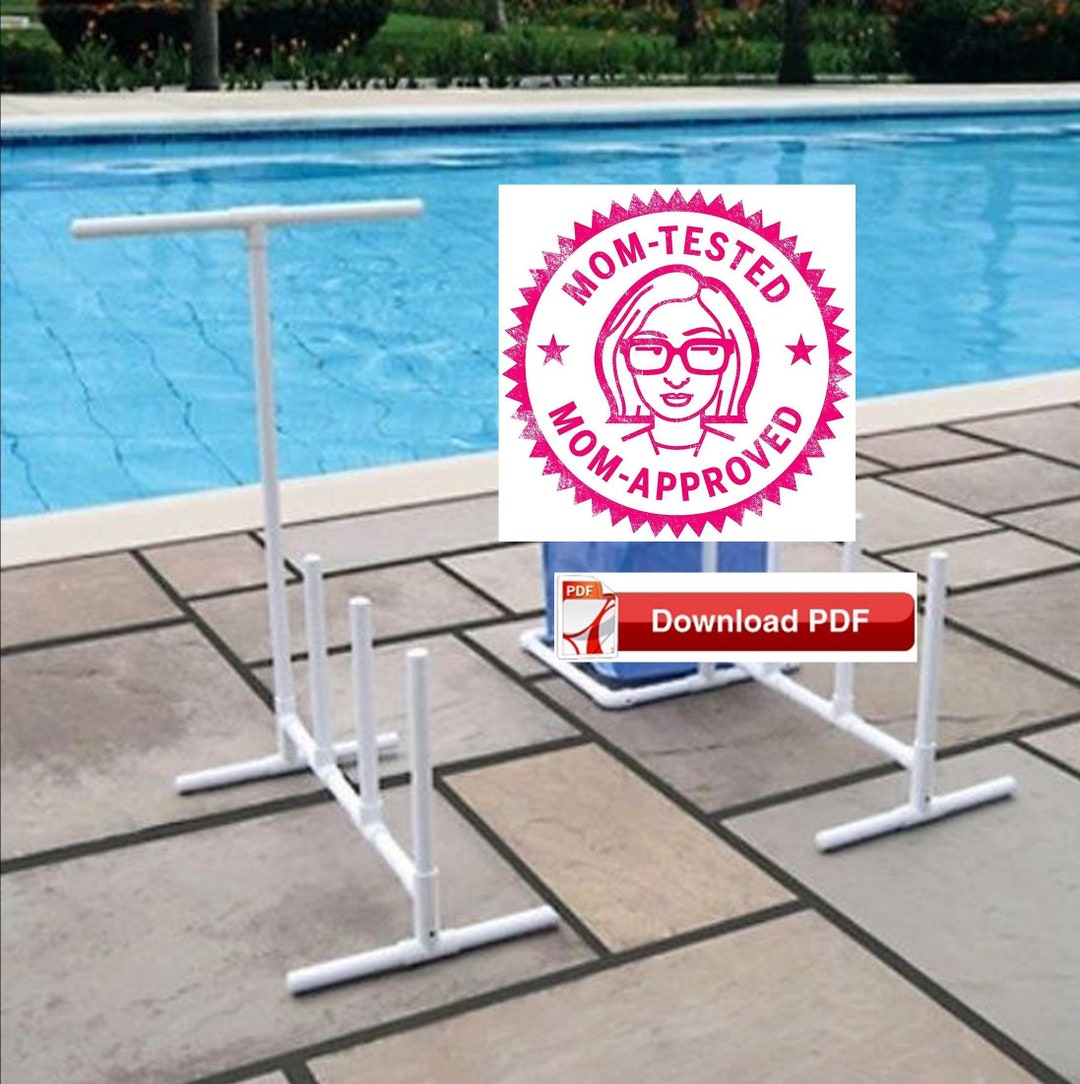 Pool Noodle Storage Stand Plan/pvc Pool Noodle Rack Plan/pool Towel ...