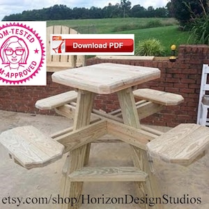 Table Plan/picnic Table Plan/high Top Table Plan/outdoor Table Plan/bbq ...