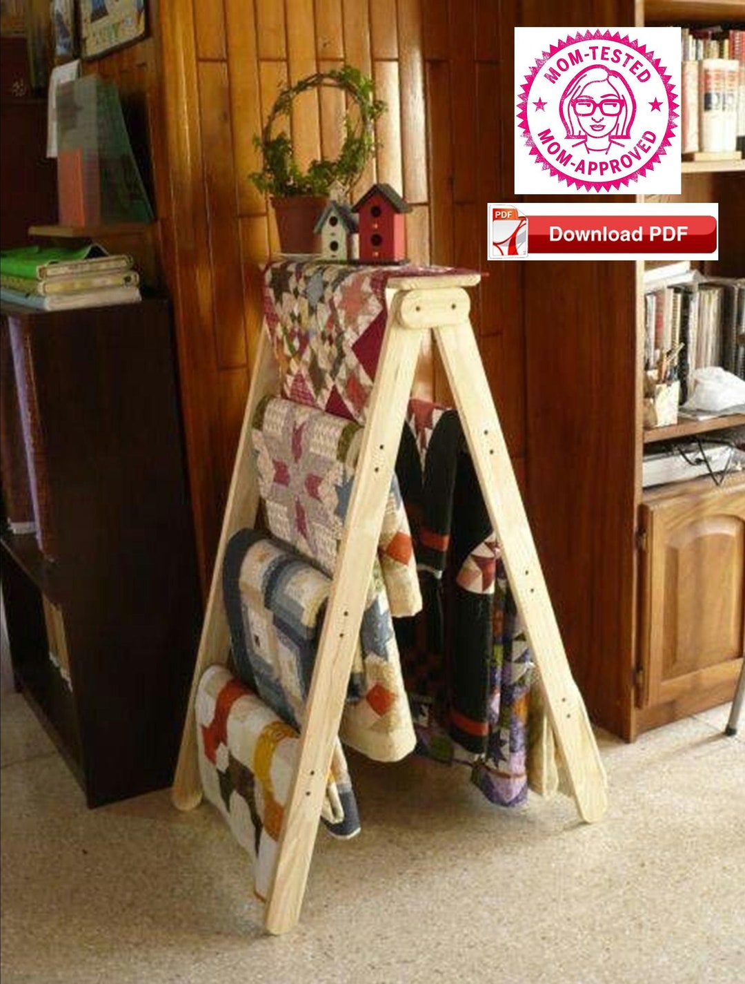 Quilt Stand Plan/quilt Rack Plan/quilt Holder Plan/blanket Rack Plan ...