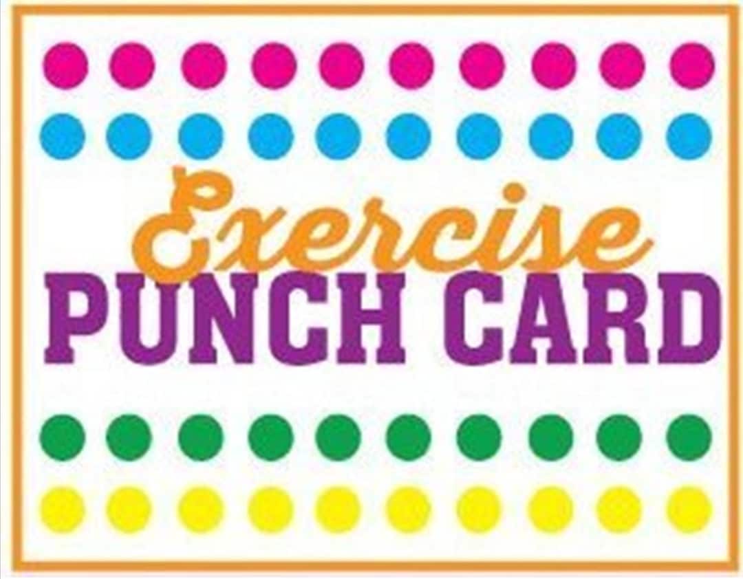 Exercise Punch Card Download/downloadable Punch Card/punch Card Pdf ...