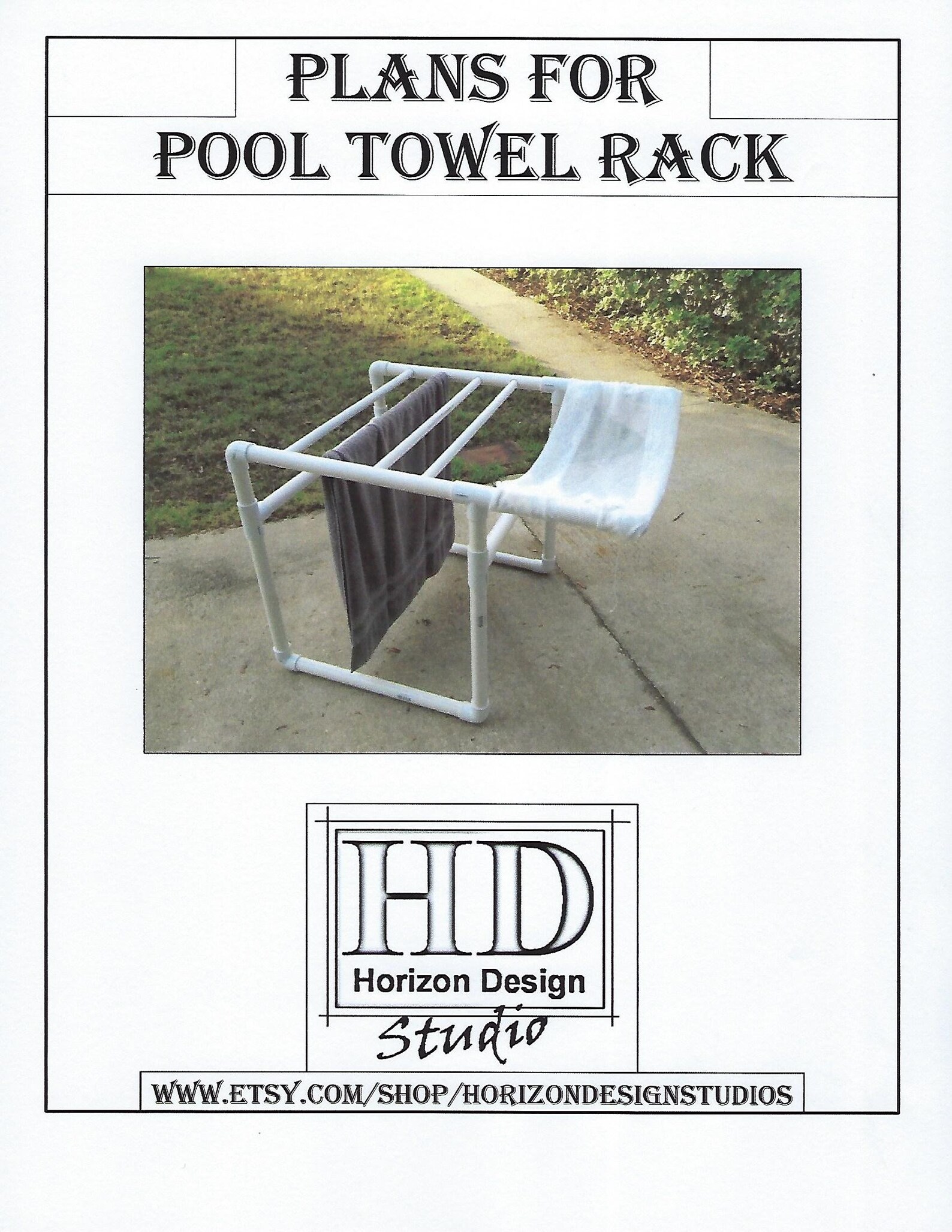 Pool Towel Rack Plan/4-towel Pool Rack Plan/pool Towel Holder | Etsy