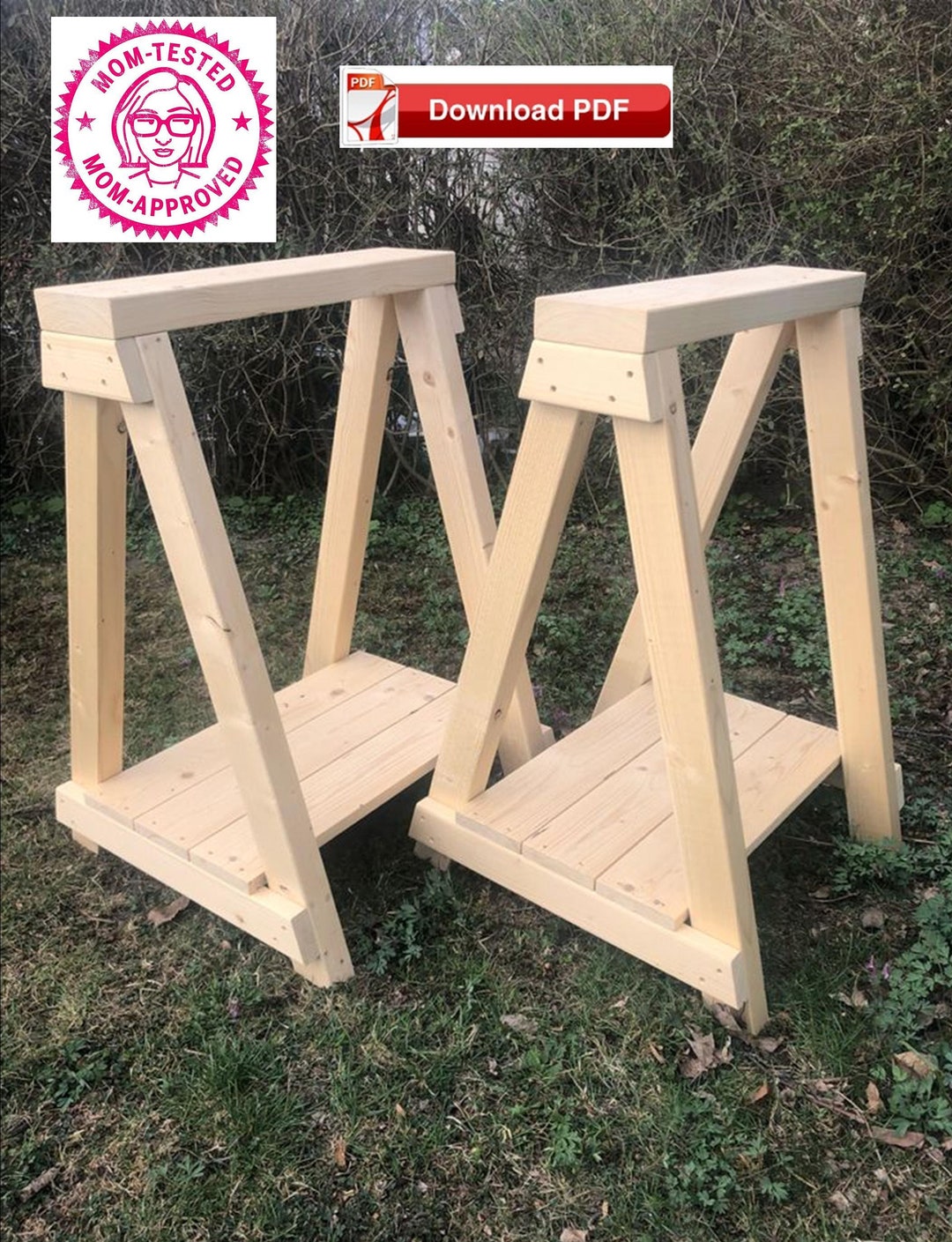 Sawhorse Plan/craft Room Stand Plan/shop Stand Plan/wood Stand Plan ...