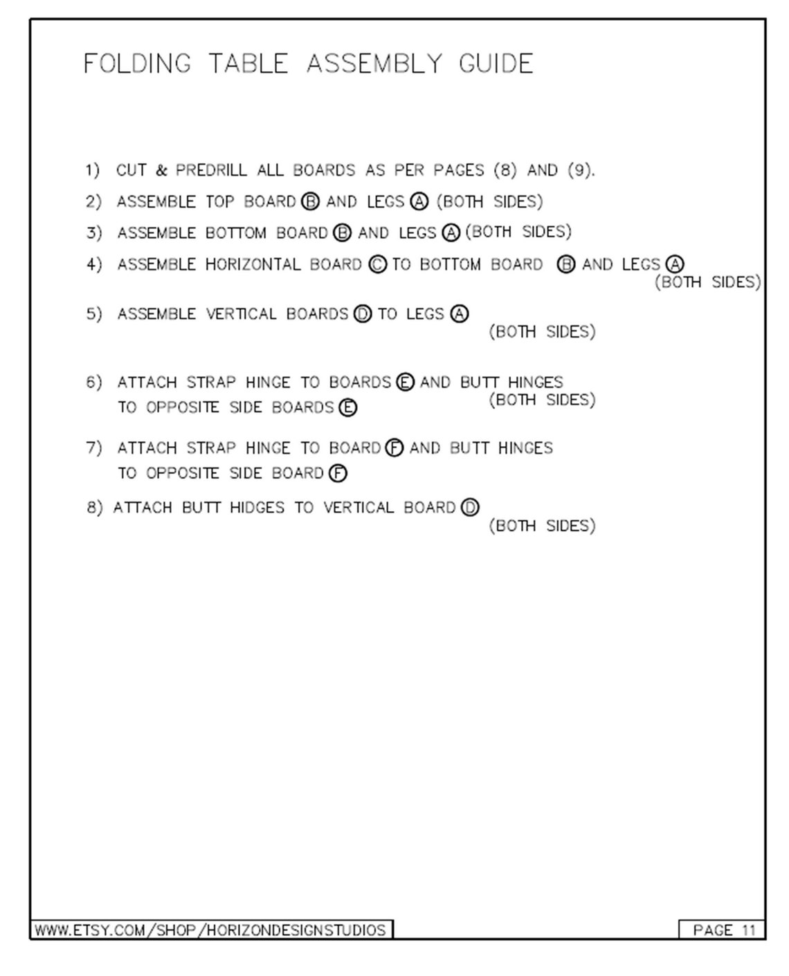 Folding Table Base Plan/folding Craft Table Base Plan/play Table Base ...